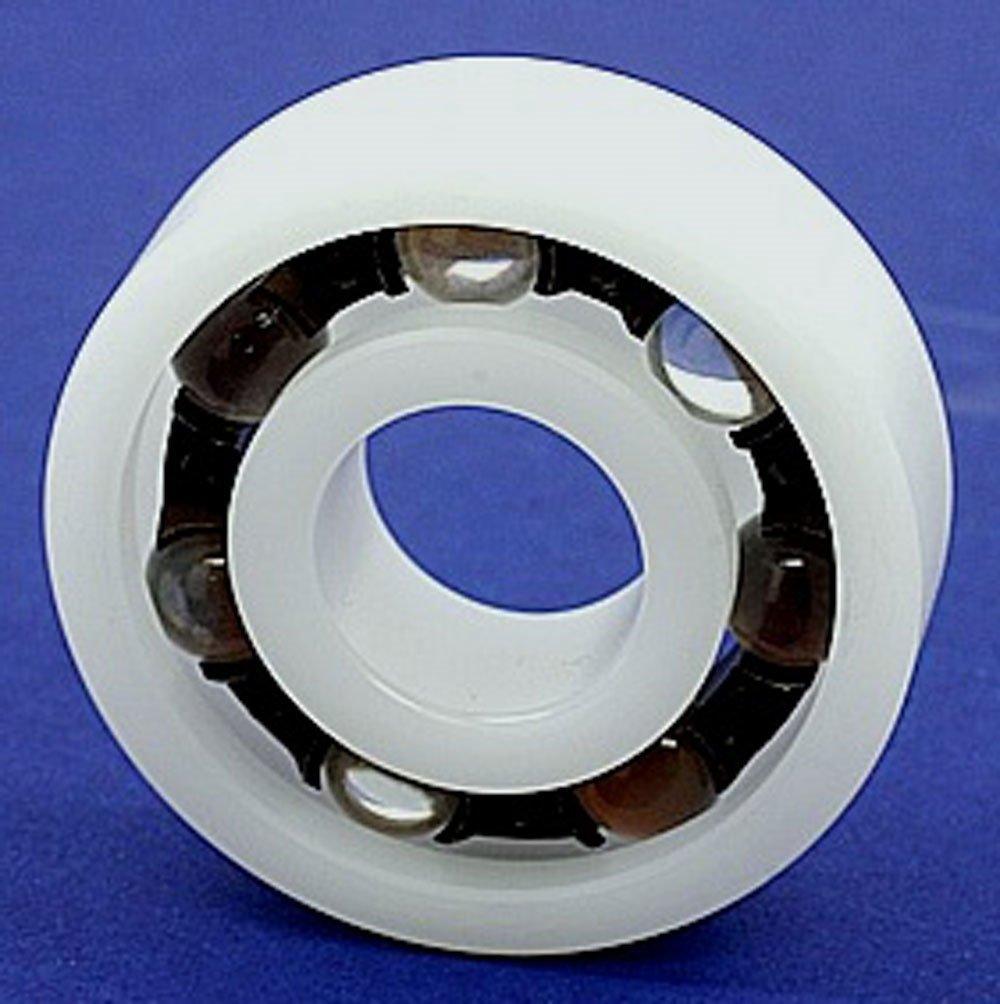 แบริ่งพลาสติก Acetal/POM 604 - ลูกบอลแก้ว - 4x12x4mm